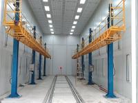 China Post Style Lifting Working Platform Sanding Room 15000x5000x5000mm with 140KW Power for Painting Booth for sale