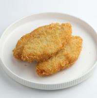 China Sustainable Bulk Breaded Blue Whiting Fillets Skinless Boneless Quick Fry Frozen Food for sale