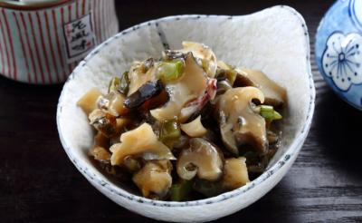 China Crisp Chewy Japanese Seasoned Wasabi Conch Slices Frozen Ready To Eat Gourmet Seafood for sale