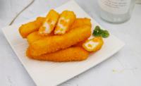 China Crispy Frozen Fried Food Melty Cheese Filled Fish Sticks Ready To Eat Snack For Air Fryer for sale