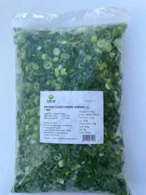 China Vibrant Green 3-5mm IQF Frozen Sliced Green Onion Ready To Use Scallions For Garnish for sale