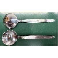 China Premium 304 Stainless Steel Cutlery Clear Soup Spoon Set Deep Round Bowl Tableware For Formal Dining for sale