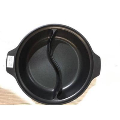 China Divided Hot Pot IH Compatible Aluminium ADC12 Cookware, Two Flavor Separator Design, Cooking Baking Tools Kitchen Accessories Bulk for sale