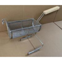 China Half-Round FRYING BASKET with Wood Handle, Professional COOKING BAKING TOOLS Fryer Tool for sale