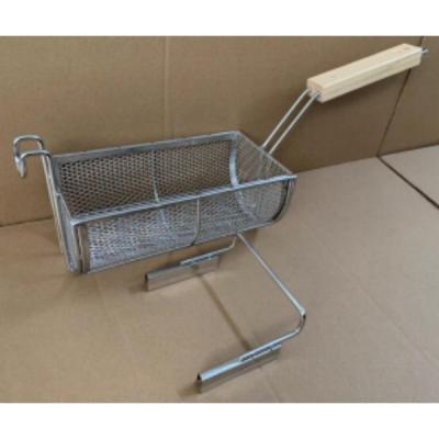 China Half-Round FRYING BASKET with Wood Handle, Professional COOKING BAKING TOOLS Fryer Tool for sale
