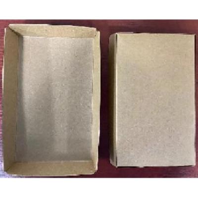 China 【218×140mm】 Kraft Disposable Food Packaging Square Sushi Paper Box, Bulk Takeout Container for sale