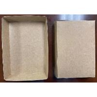 China 188×133mm Eco Kraft Disposable Food Packaging Square Sushi Takeout Box Low MOQ for sale