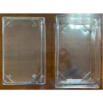China 218×140mm Clear PP  Disposable Food Packaging Square Sushi Paper Box Lid Bulk Cover for sale
