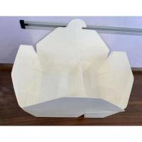 China White Kraft Divider Disposable Food Packaging Foldable Paper Lunch Box, High Density for sale