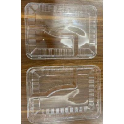 China PS Clear 262 * 205 * 28 mm Disposable Food Packaging 4-Compartment Bento Box Lid, Low MOQ for sale