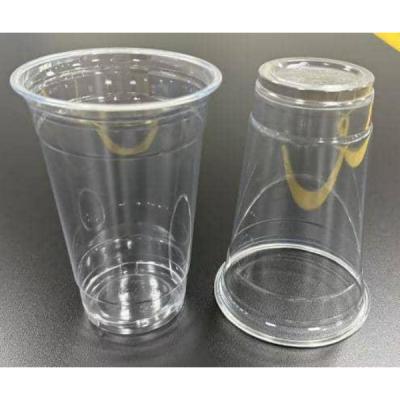 China PS High Clarity Disposable Food Packaging Φ92*H134 mm Plastic Juice/Cold Drink Cup, Low MOQ for sale