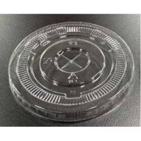 China PS High Clarity/Flat  Disposable Food Packaging Φ95mm Clear Cold Drink Cup Lid, Ultra High 20GP for sale