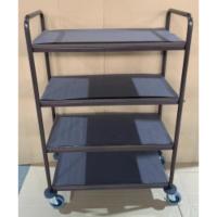 China 4-Tier Iron WAGON CART, Service Carts & Wagons 850x400x1298mm for sale