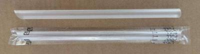China 12x210mm Boba Plastic Straw, Disposable Catering Supplies Sharp Tip for sale
