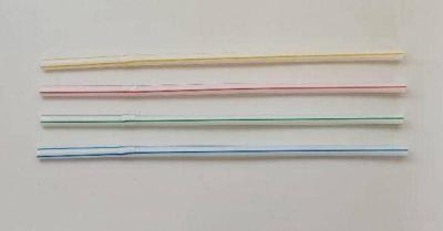 China Striped 6x210mm Flexible Straw, Disposable Catering Supplies 4-Color for sale