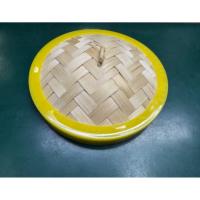 China 18cm Reinforced Steamer Lid, Bamboo Wood Steamers with Plastic Rim for sale