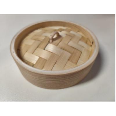 China 15cm Natural Dim Sum Lid, Bamboo Wood Steamers Cover for Restaurant for sale