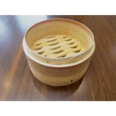 China 15cm Round Bamboo Wood Steamers Body, Eco-Friendly Dim Sum Steamer Base for sale