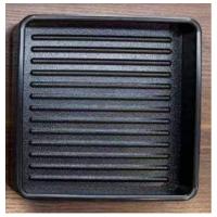 China Black ABS Meat Dish, Ribbed Tableware Accessories for Buffet & Shabu Shabu for sale