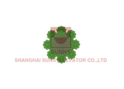 China 4m/s Elevator Safety Components Fibre Core Wire Rope 8 X 19S for sale