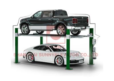 China Tube Column Type 4 Post Car Parking Lift With High Lifting Capacity 4 / 5 Tons for sale