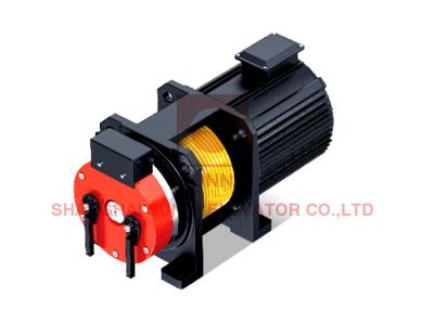 China 450 - 1350kg Gearless Traction Machine With 2:1 Roping IP41 16 Poles And DC110v Brake Vol for sale