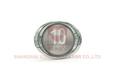 China Customized 38*48mm Size Elevator Push Button with Braille Tactile Characters and OMRON B3F-5000 Switch for sale