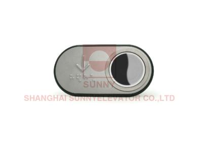 China Lift Spare Parts Replacement Elevator Buttons ABS Base With Metal Circle Outer Frame And  Surface for sale