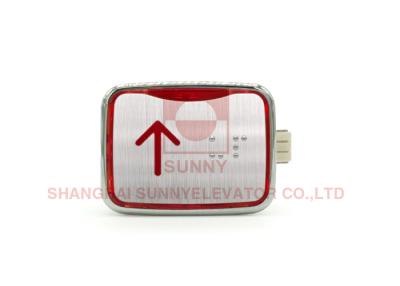 China Low Price Elevator Push Button Switch Elevator Parts / ABS Base With Metal Circle Outer Frame  And Surface for sale