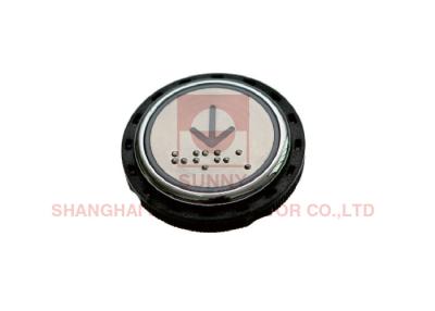 China Stainless Steel Elevator Call Button with Braille DC 12-36V and 18.5MM Thickness Passenger Elevator Push Button for sale