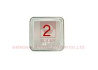 China Stainless Steel Square Elevator Push Button with Braille Illumination for Lift Maintenance for sale