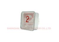 China Stainless Steel Square Elevator Push Button with Braille Illumination for Lift Maintenance for sale