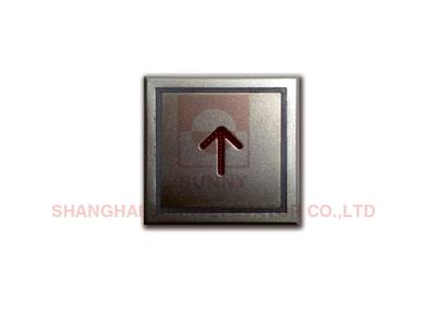 China Custom 40*40mm Elevator Push Button with Illuminant Halo and Characters, ABS Base and Metal Frame for sale