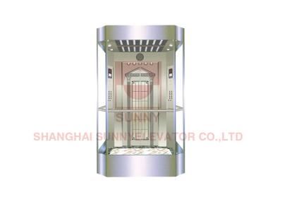 China 2000kg Observation Elevator With Square Shape Full Glass Cabin for sale