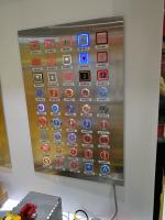 China Elevator Up Button with Stainless Steel Frame, DC 12-36V, and Bright LED Illumination for sale
