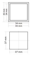 China Custom 40*40mm Elevator Push Button with Illuminant Halo and Characters, ABS Base and Metal Frame for sale