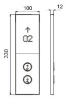 China Dot Matrix Wall Mounting Lift LOP With Black , White Plastic Shell for sale