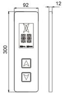 China Hairline Material LCD Elevator Cop Panel 300 X 92 X 12mm For Passenger Elevator for sale