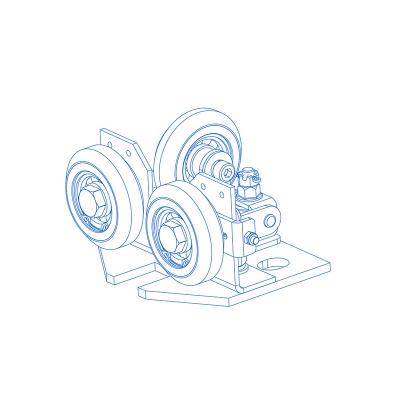 China PU/Rubber Material Semi-Elastic Roller Guide For Quality Elevator Parts for sale