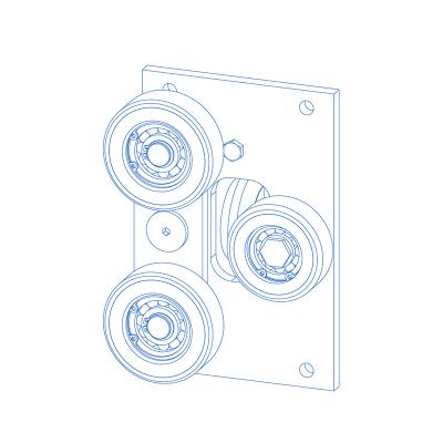 China Backpack Roller Guide Shoes Lift Components Parts With 10/16mm Guide Rail Width for sale