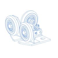 China Semi-Elastic Roller Guide Shoe Lift Safety Devices With 10/16mm Width Of Guide Rails for sale