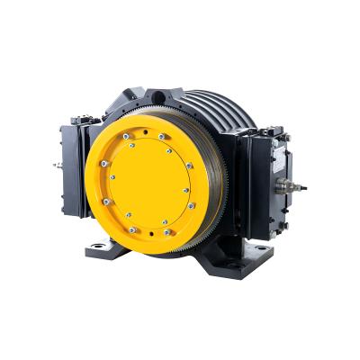 China 450-630kg Load 1.0~1.75m/s Speed Lift Traction Machine with Block Brake for Elevator Spare Parts for sale