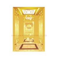 China PVC Floor Elevator Cabin Decoration Titanium Gold Hairline Stainless Steel for sale