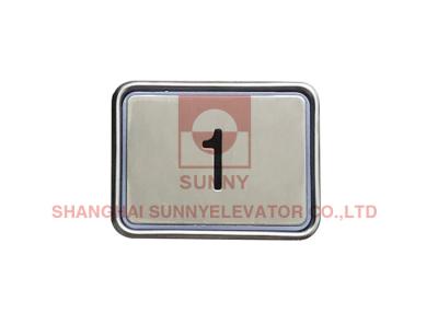 China Square Stainless Steel elevator Push Button Switch DC 12-36V Plastic Frame for sale