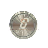 China Stainless Plate Braille Elevator Buttons Φ44x18.5mm 50MA Elevator Push Button for sale