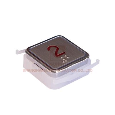China Mitsubishi Elevator Push Button With Stainless Steel Word Slice for sale