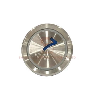 China 12-24 V LED Elevator Push Button with Stainless Steel Frame and Φ45x20mm Size for Lift Panels for sale
