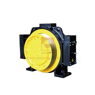 China 150 Kg DC110V Elevator Traction Machine / Passenger Lift Parts Load 450kg for sale