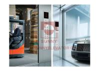 China Checked Steel Plate Floor Freight Elevator Car Decoration With Large Space for sale