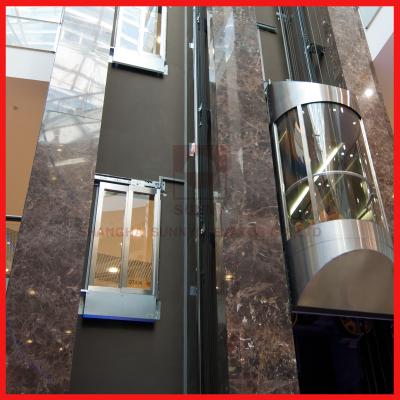 China Load 800kg and 1.0m/s Spedd 4 Sides Opening Sightseeing Passenger Elevator for sale
